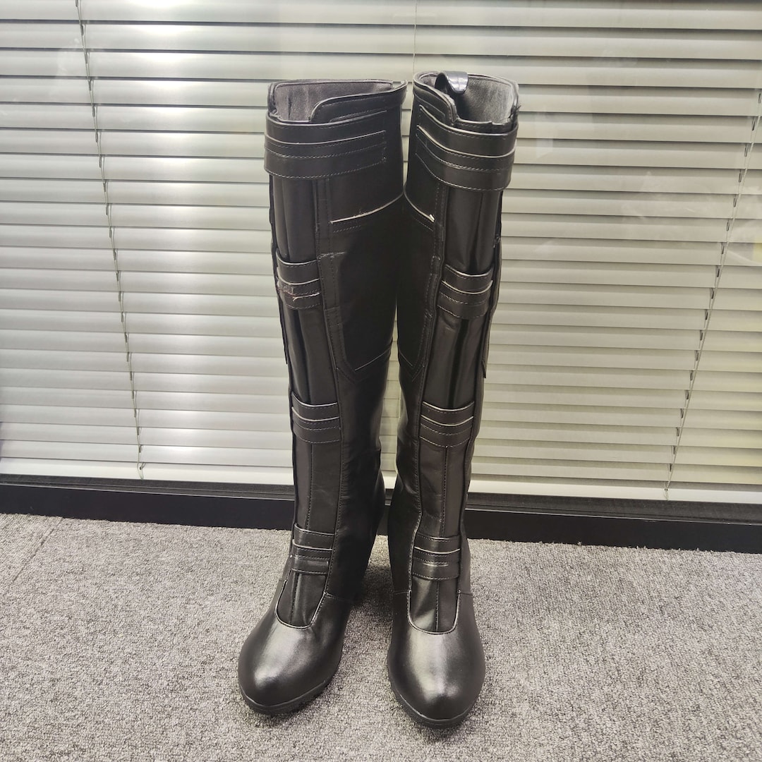 Black Widow Shoes Cosplay Black Women Natalia Romanova Boots - Etsy