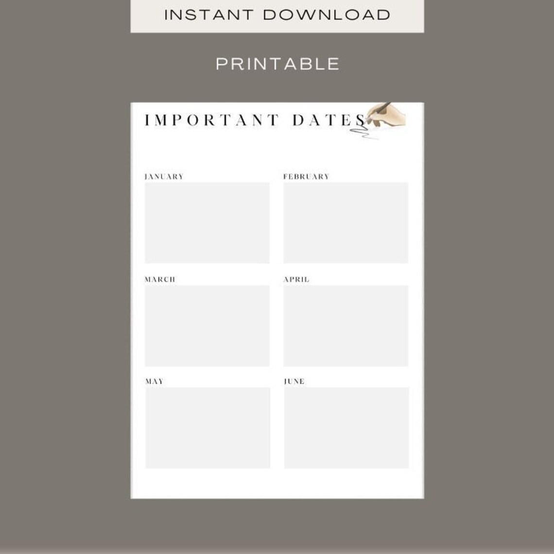 2023 Printable Black White Calendar, 2023 Simple Calendar, 2023 ...