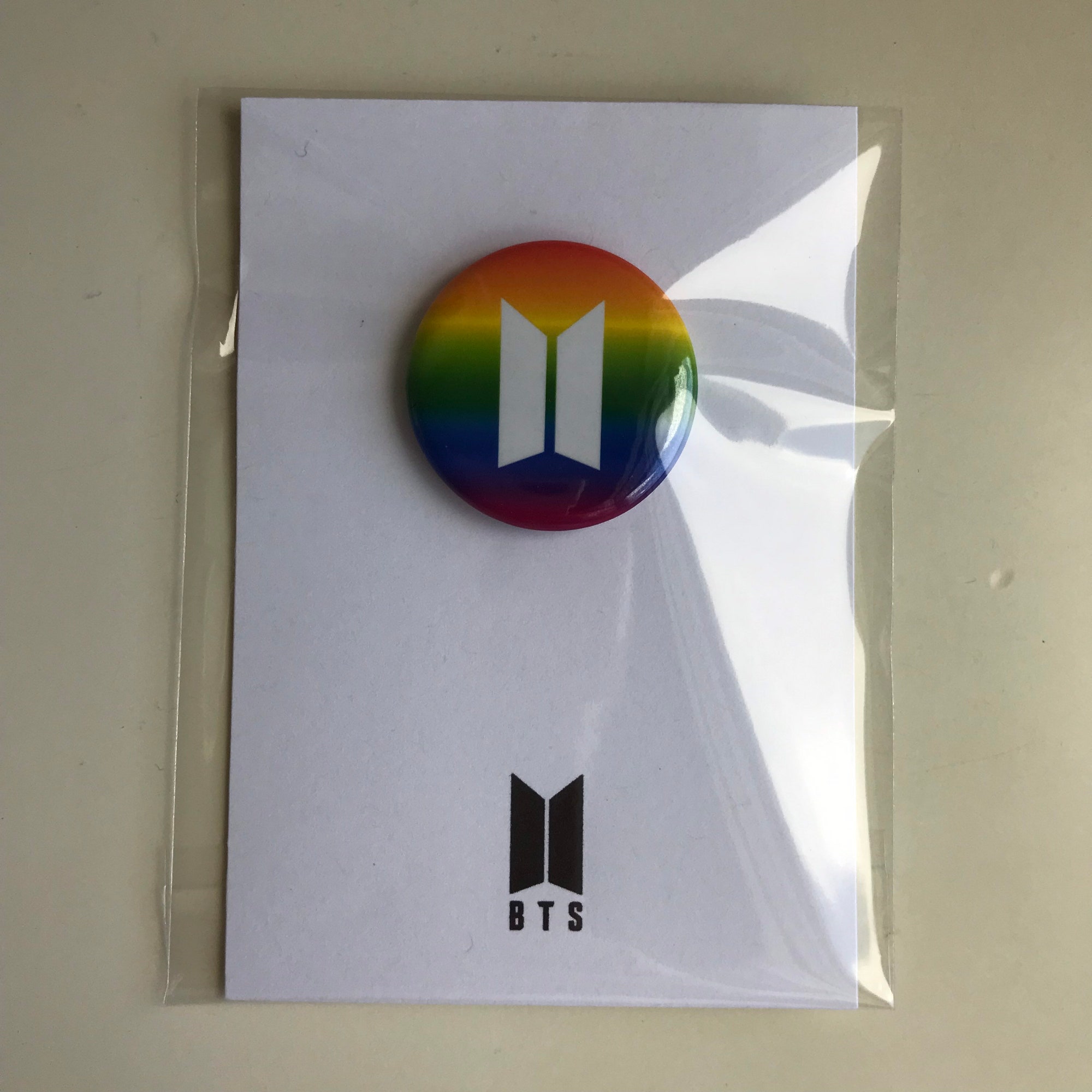 BTS Rainbow Pride LGBTQ Button - Permission To Dance - RM, Jin, Suga, J ...