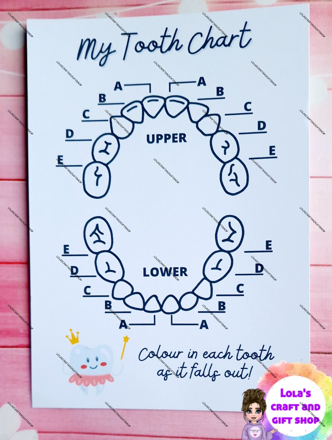 Tooth Colour Chart | Tooth Keepsake | Toothfairy Gifts - Etsy UK
