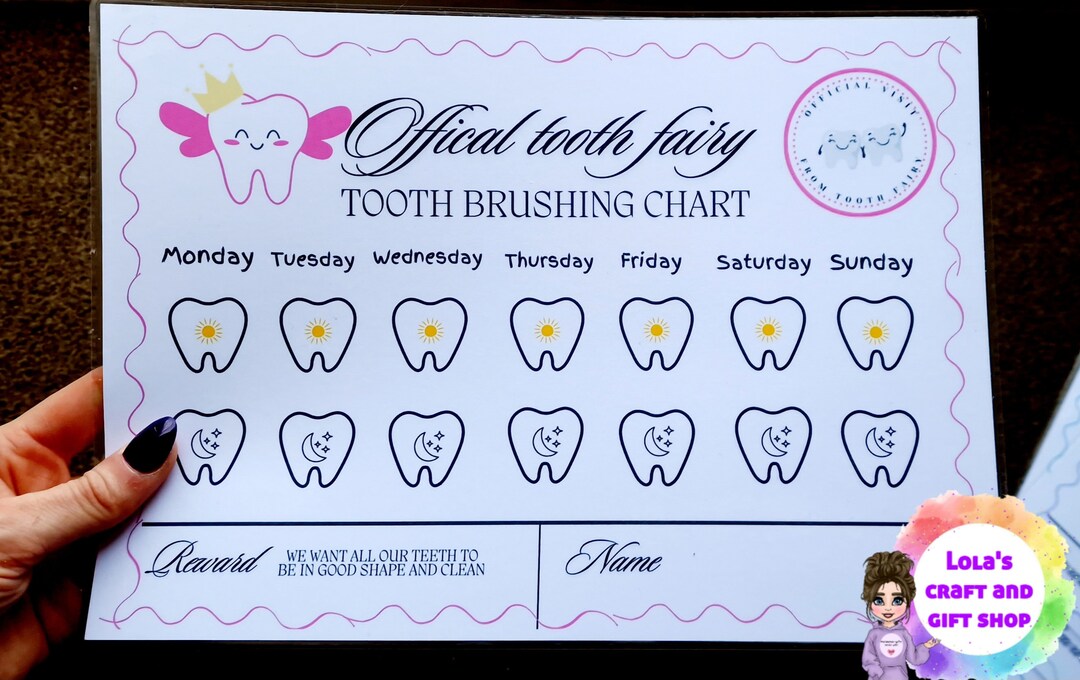 Tooth Tracker Chart Tooth Keepsake Toothfairy Gifts - Etsy