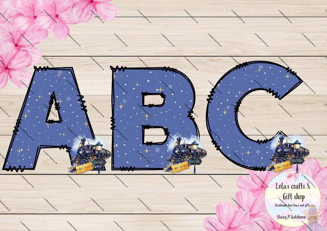 Polar Express Alphabet Clip Art: Doodle ABC PNG (digital Download) - Etsy