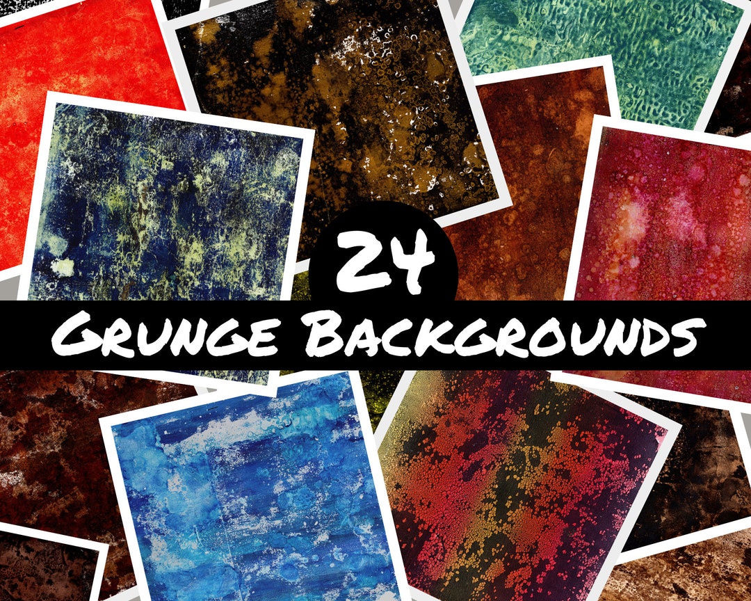 Digital Paper - Gel Printed Printable Backgrounds - Grunge Backgrounds ...