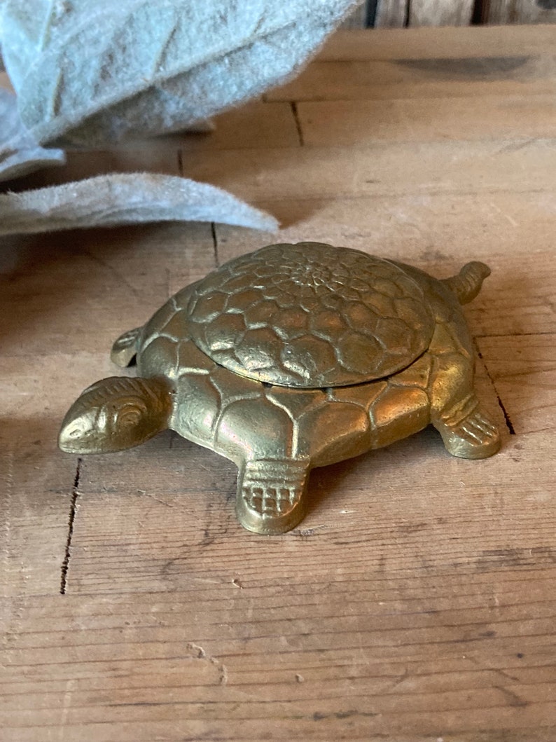 Brass Turtle Trinket Box - Etsy