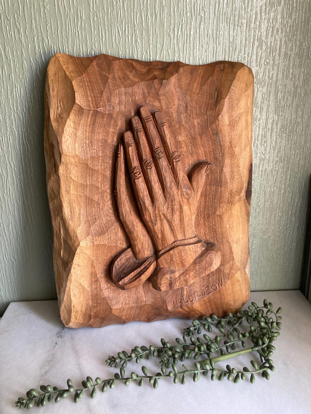 Wooden Praying Hands Wall Plaque - Etsy