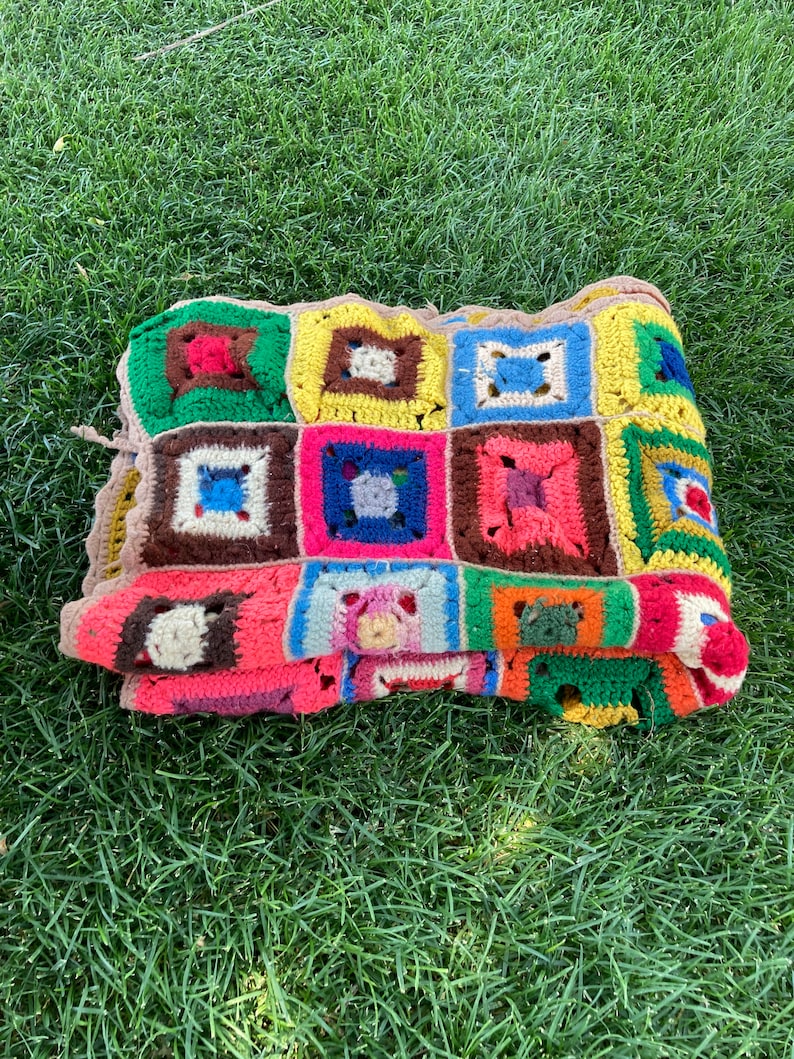 Patchwork Crochet Blanket - Etsy