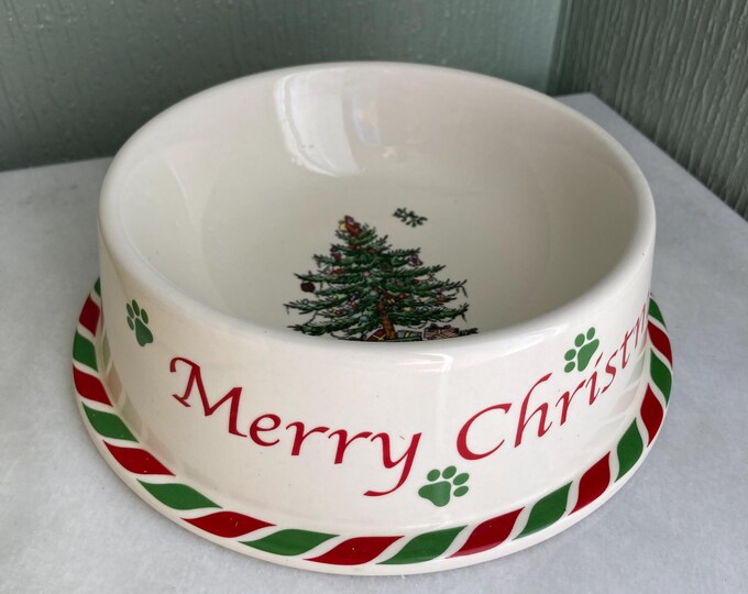 Spode Christmas Tree Pet Bowl - Etsy