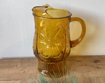 Daisy Amber Pitcher - Etsy