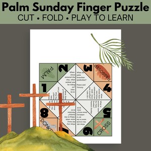 Palm Sunday Finger Puzzle, Printable Kids Bible Sunday School Scripture ...