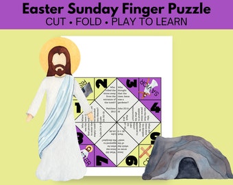 Holy Week Finger Puzzle Bundle Printable Kids Bible Sunday School ...
