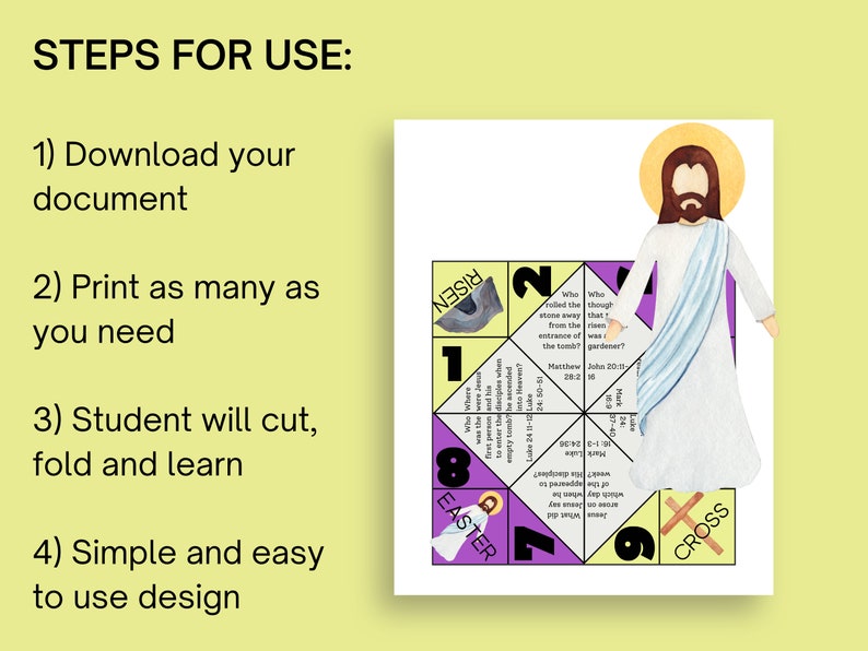 Easter Sunday Finger Puzzle, Printable Kids Bible Sunday School ...