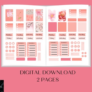 Printables, Digital Download, Printable Stickers, Pink Stickers - Etsy