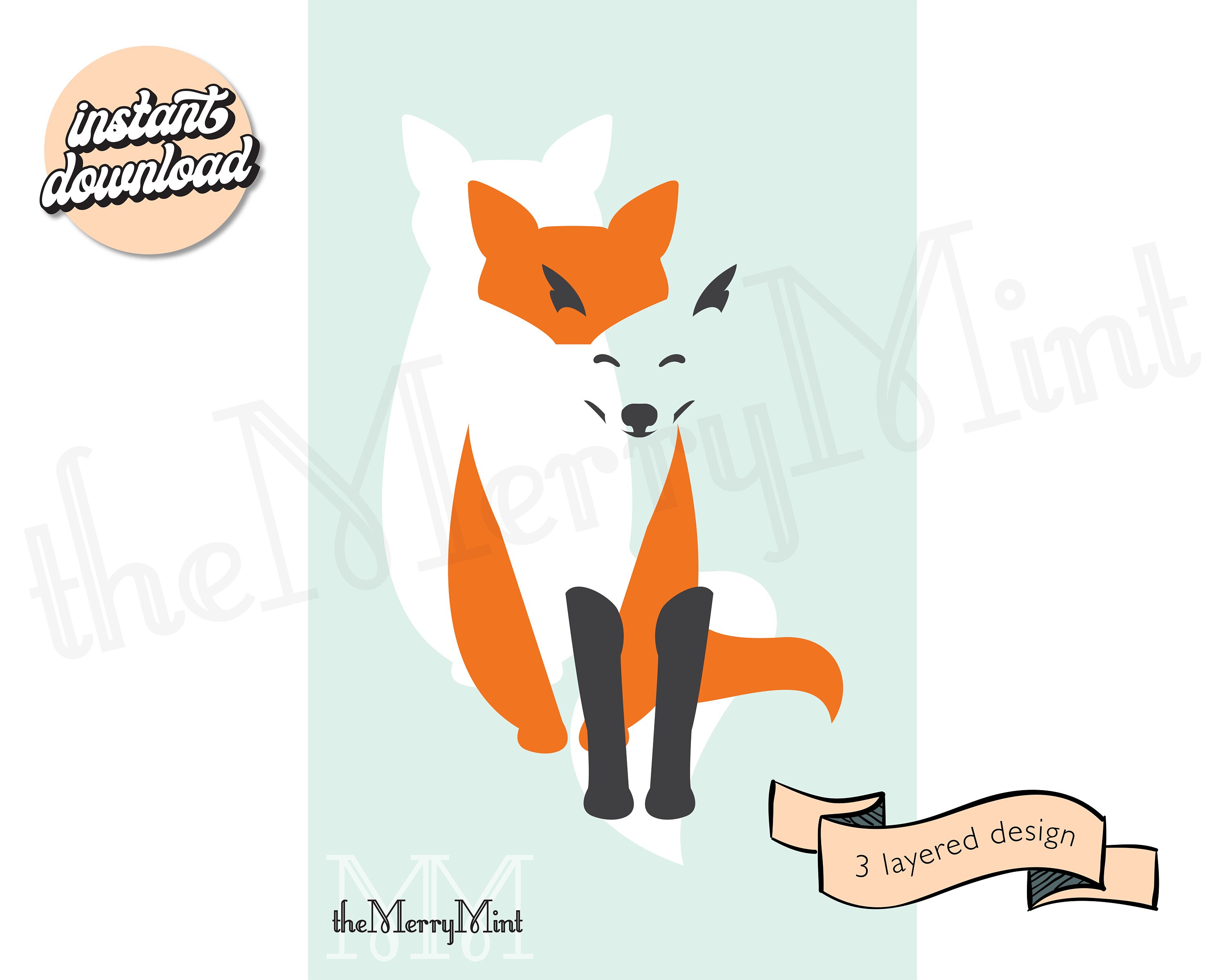 Fox SVG File / Cut File for Cricut / Silhouette / PNG / PDF / Instant ...