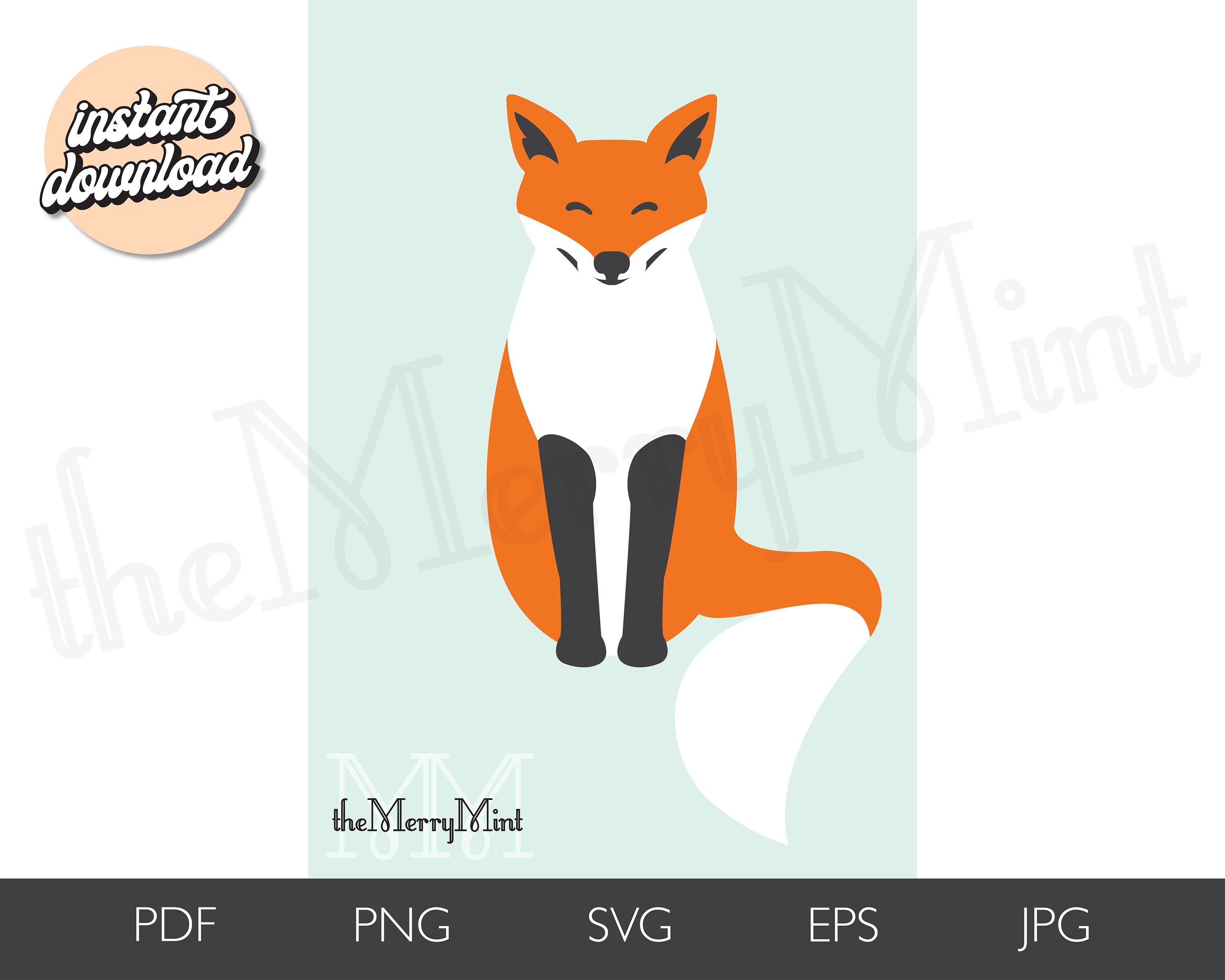 Fox SVG File / Cut File for Cricut / Silhouette / PNG / PDF / Instant ...