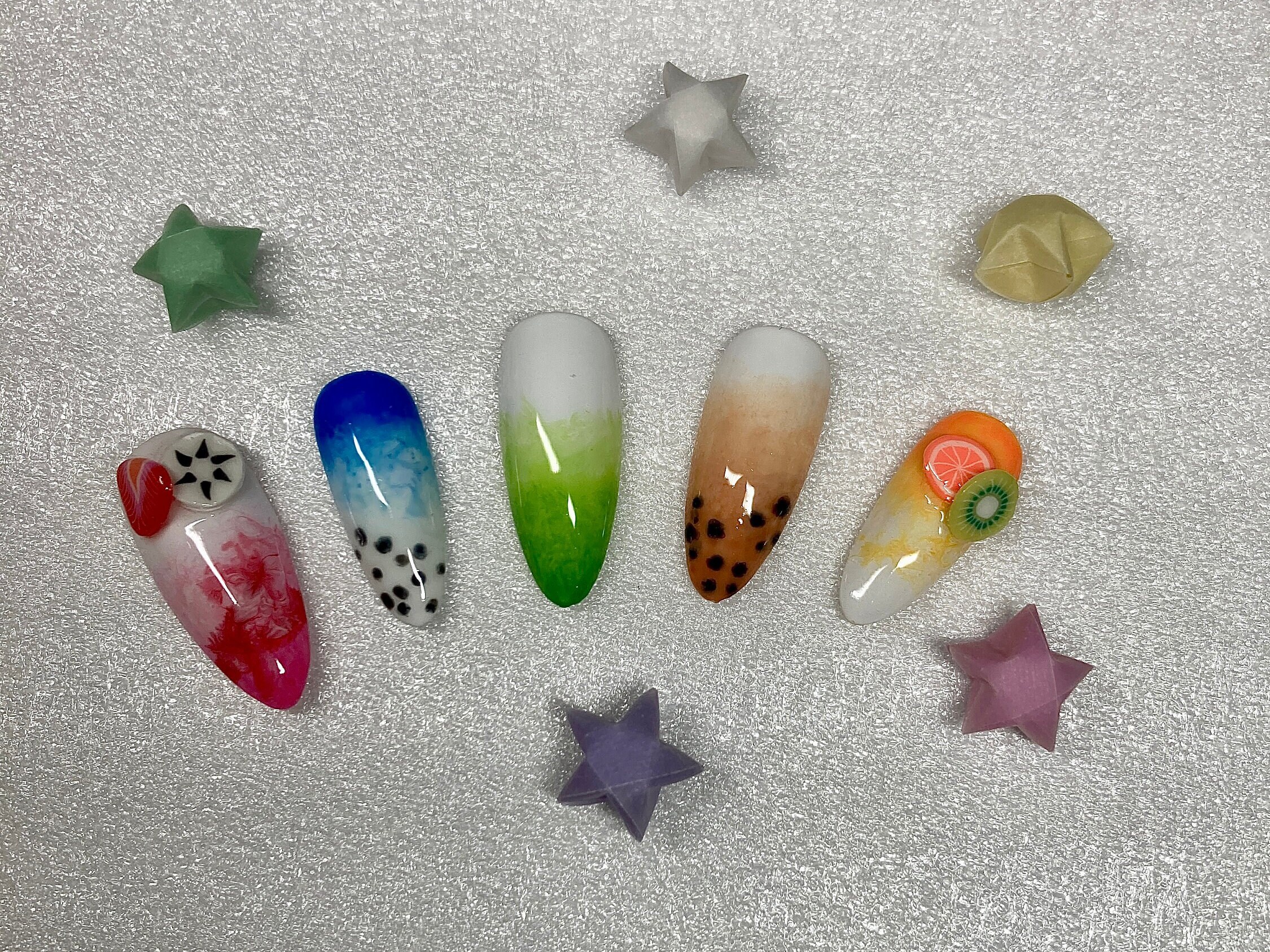 Boba Milk Tea Press on Nails - Etsy