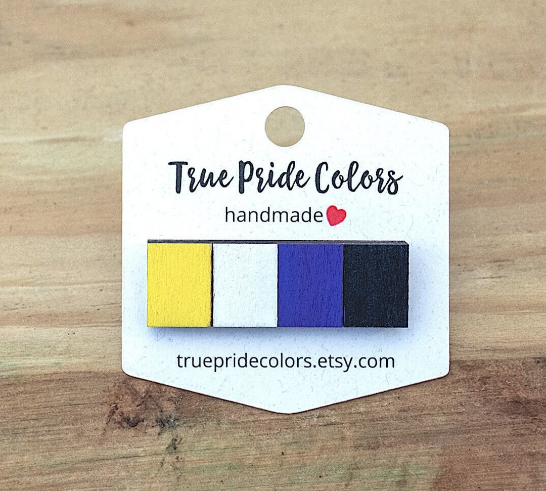 Nonbinary Pride Flag Bar Pin Nonbinary Flag Nonbinary Pride - Etsy