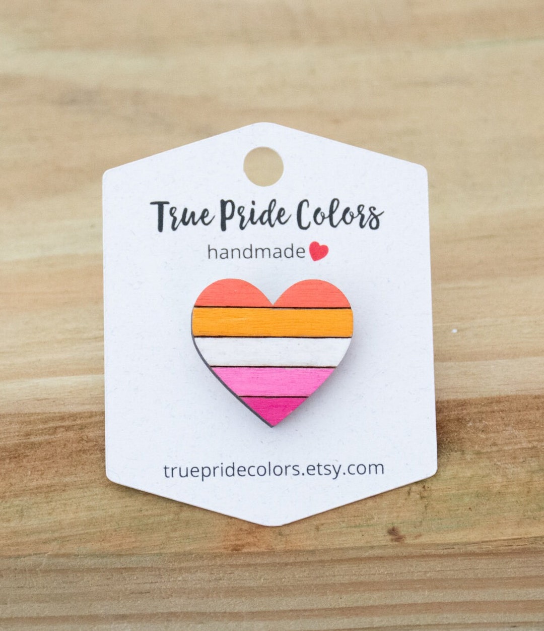 Lesbian Pride Heart Pin Lesbian Flag Pin Pride Backpack - Etsy
