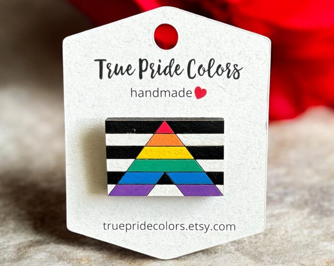 LGBTQ Ally Pride Flag Pin, Ally Pin, Ally Flag - Etsy
