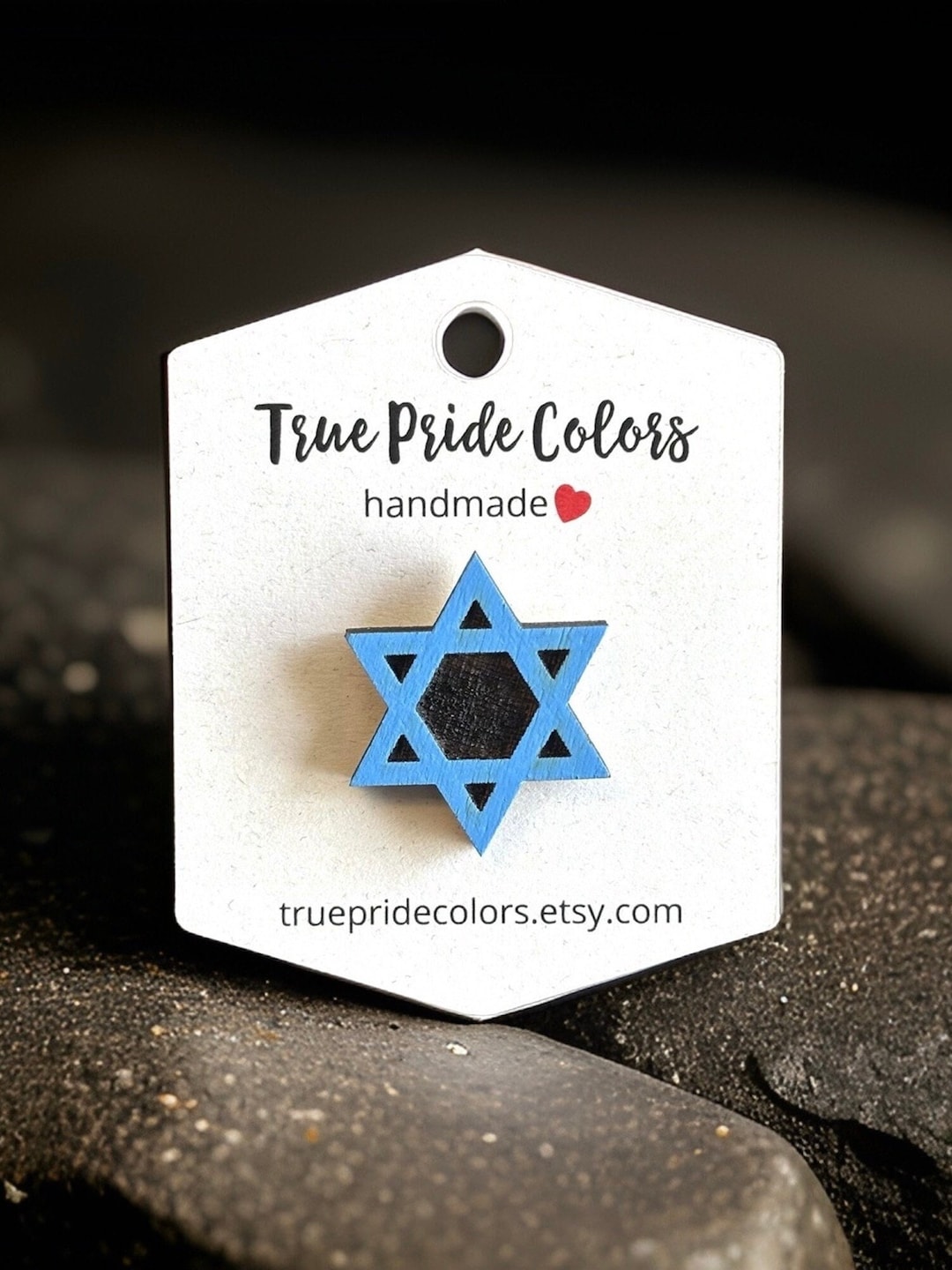 Star of David Wood Pin, Jewish Star Pin, Hanukkah Gifts, Chanukah ...