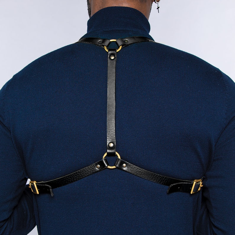 SLEEK HANDMADE LEATHER Shoulder Harness in Black Unique Fashion ...