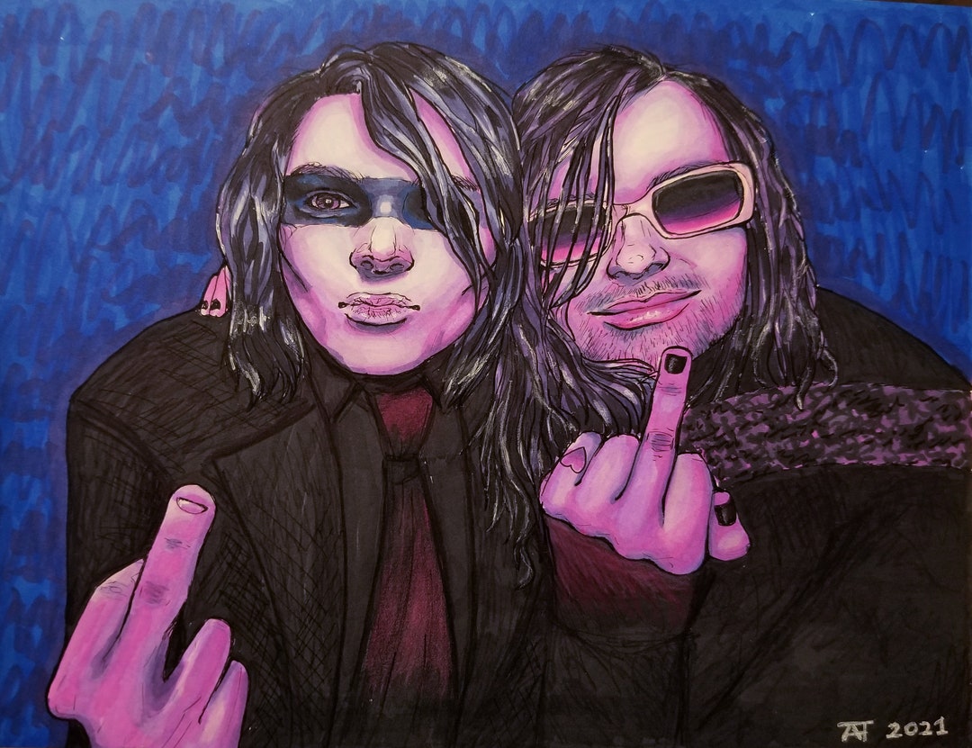 12x9 Gerard Way and Bert Mccracken Original Drawing // My Chemical ...