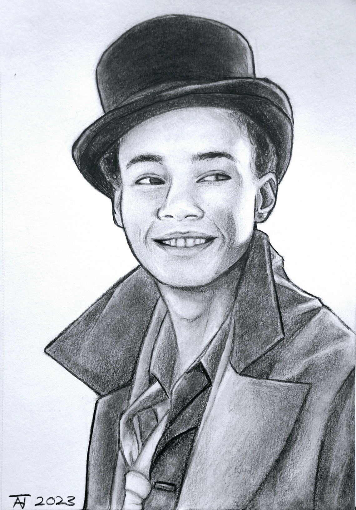 7x10 Jesper Fahey Original Drawing // Realistic Portrait in Graphite ...