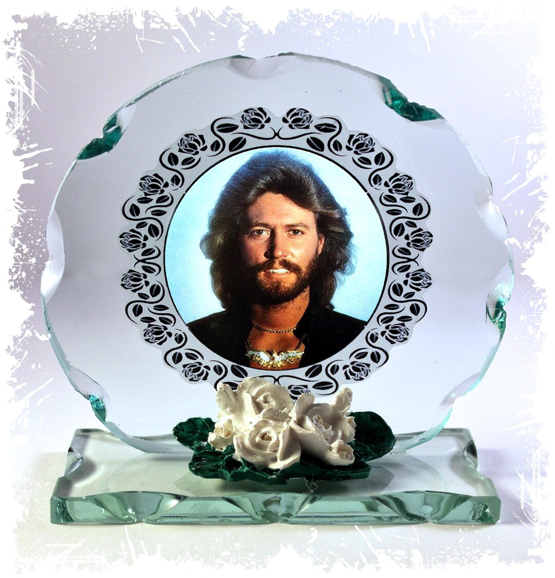 Barry Gibb Cut Glass Plaque, Bee Gees, Stayin' Alive, Ltd Edition by ...