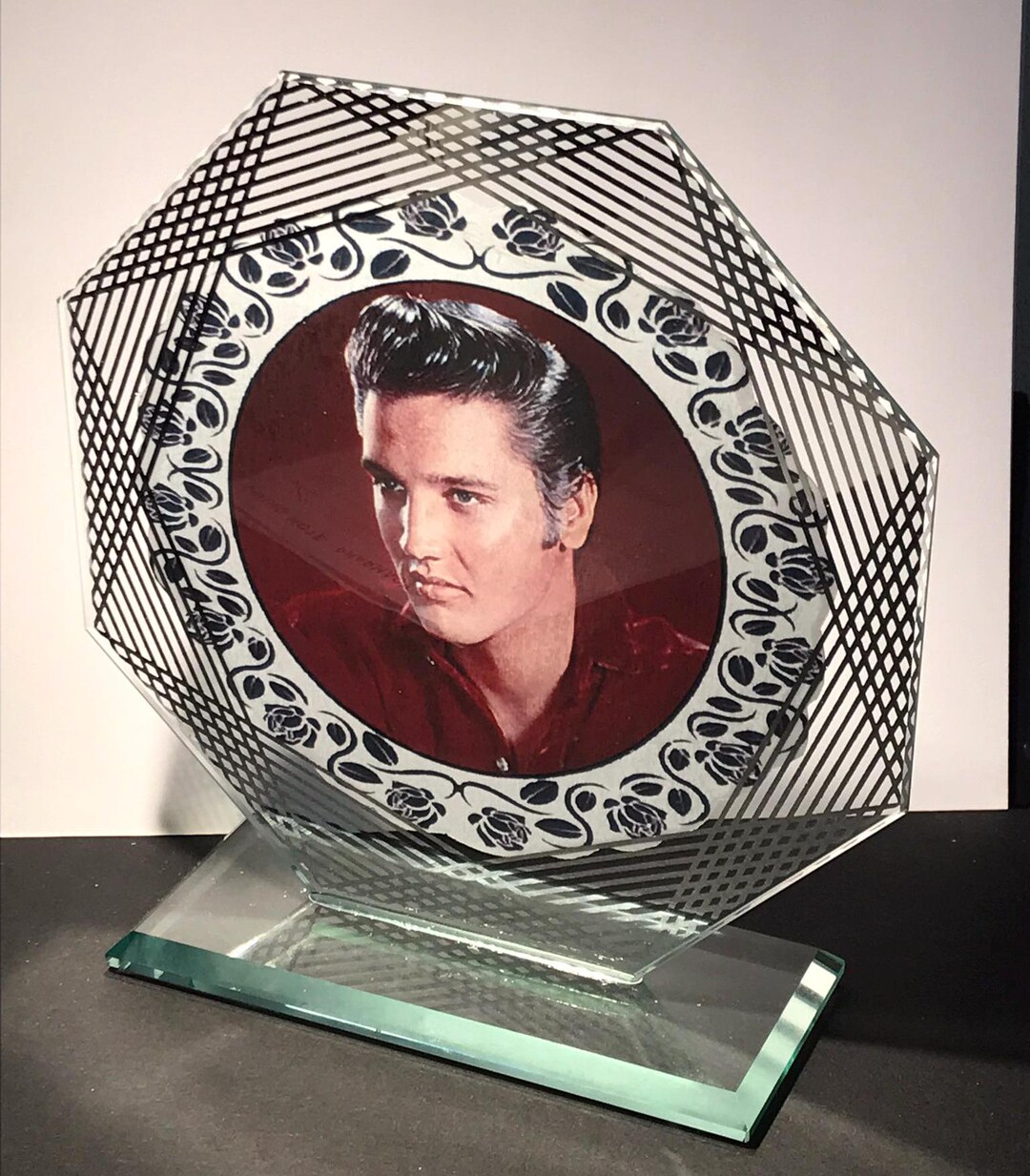 Elvis Presley, Jailhouse Rock, Cut Glass Silver Edged Plaque, Ltd ...