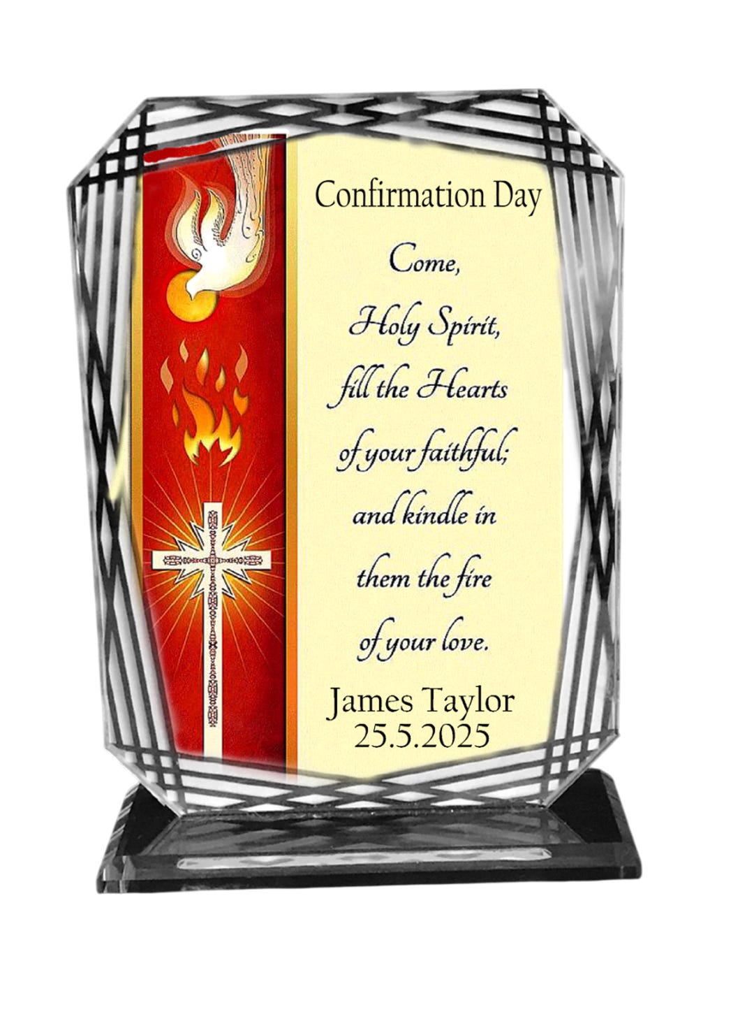 Personalised Confirmation Holy Spirit Prayer Plaque Commemorative ...
