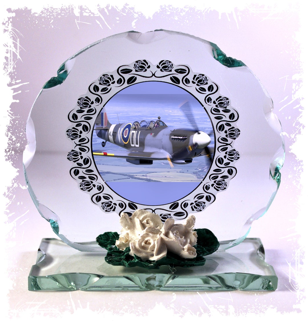 Spitfire Collection, Memorabilia Cut Glass Plaque by Cellini Plaques - Etsy