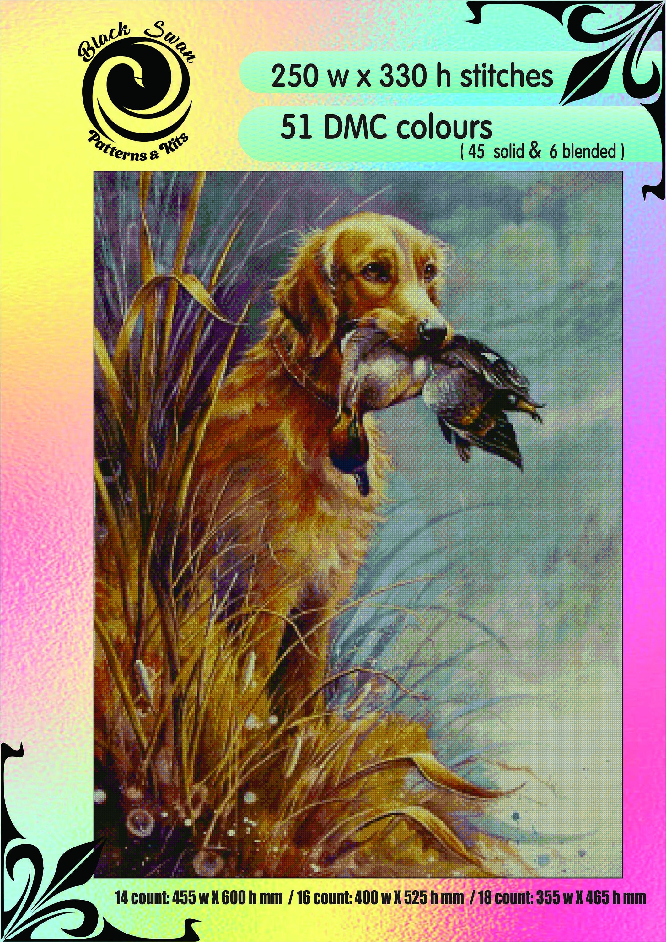 Hunting Season Dog Birds Wild Animal - Chart Counted Cross Stitch ...