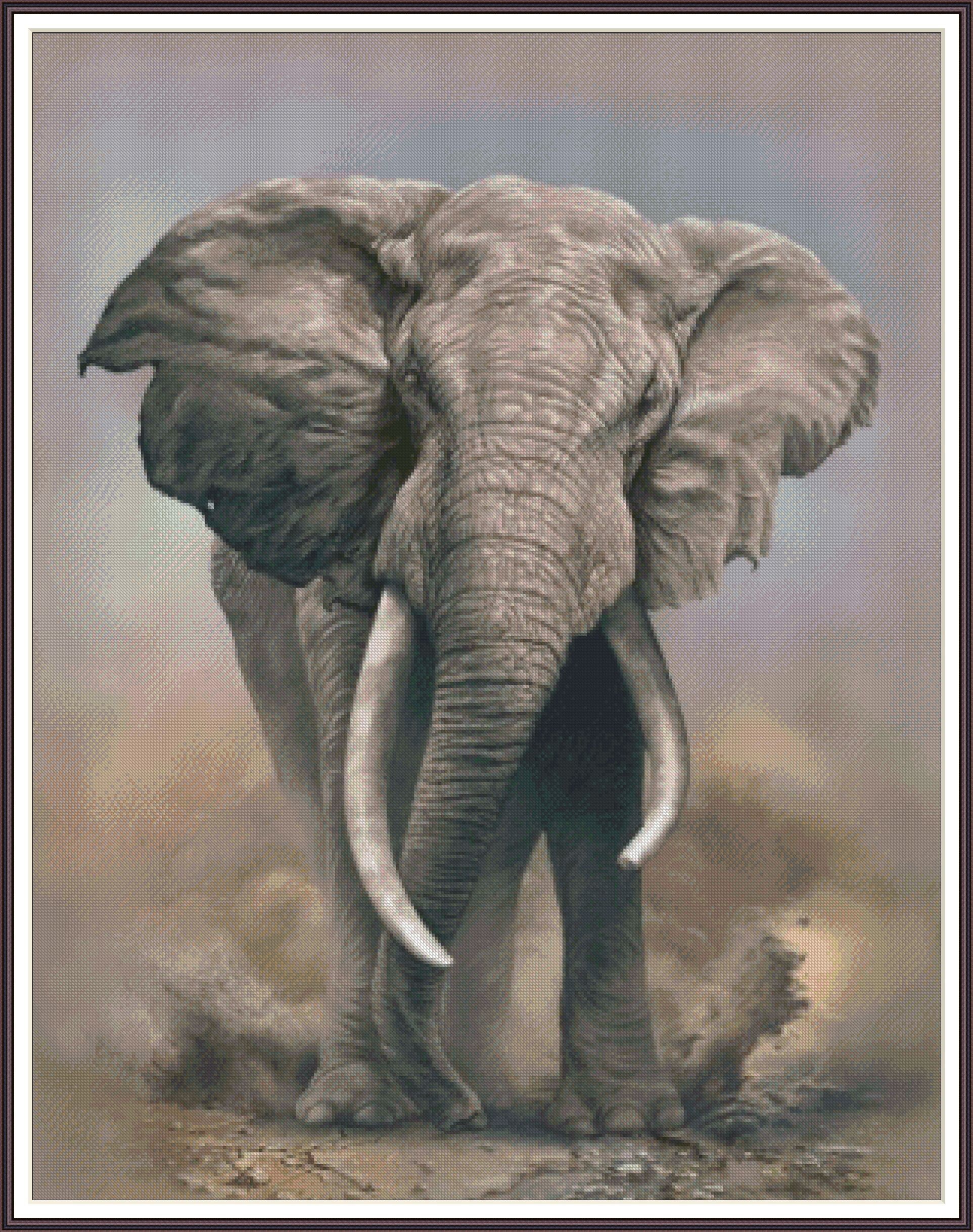 Elephant - Chart Counted Cross Stitch Pattern Craft PDF - Etsy UK