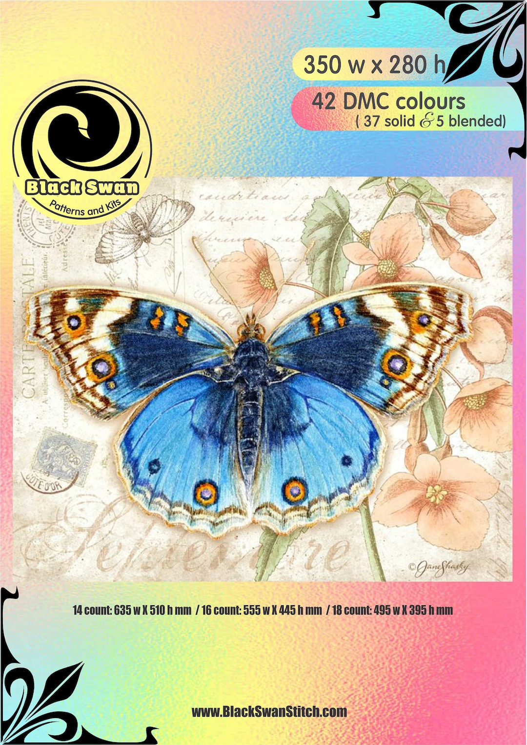 Butterfly Lover Scarab Beetle Princess Frog Mermaid - Chart Counted ...