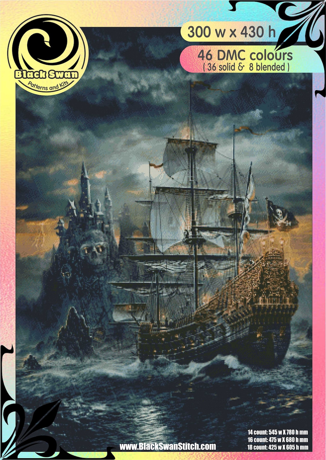 Battle Pirates - Chart Counted Cross Stitch Pattern Craft PDF - Etsy