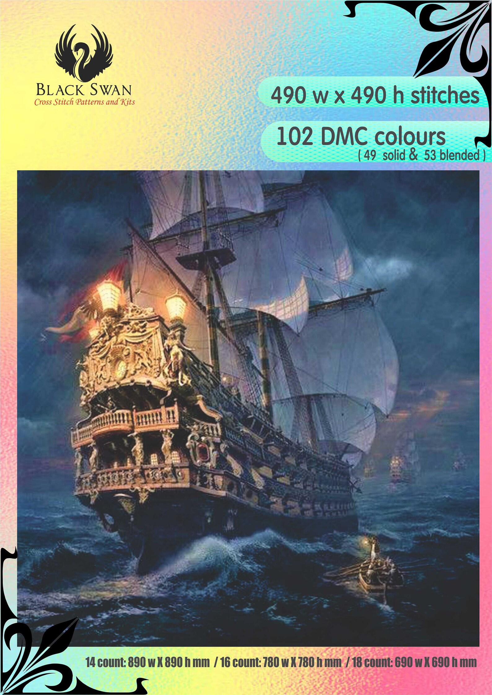 The Battle of Trafalgar - Chart Counted Cross Stitch Pattern Craft PDF ...