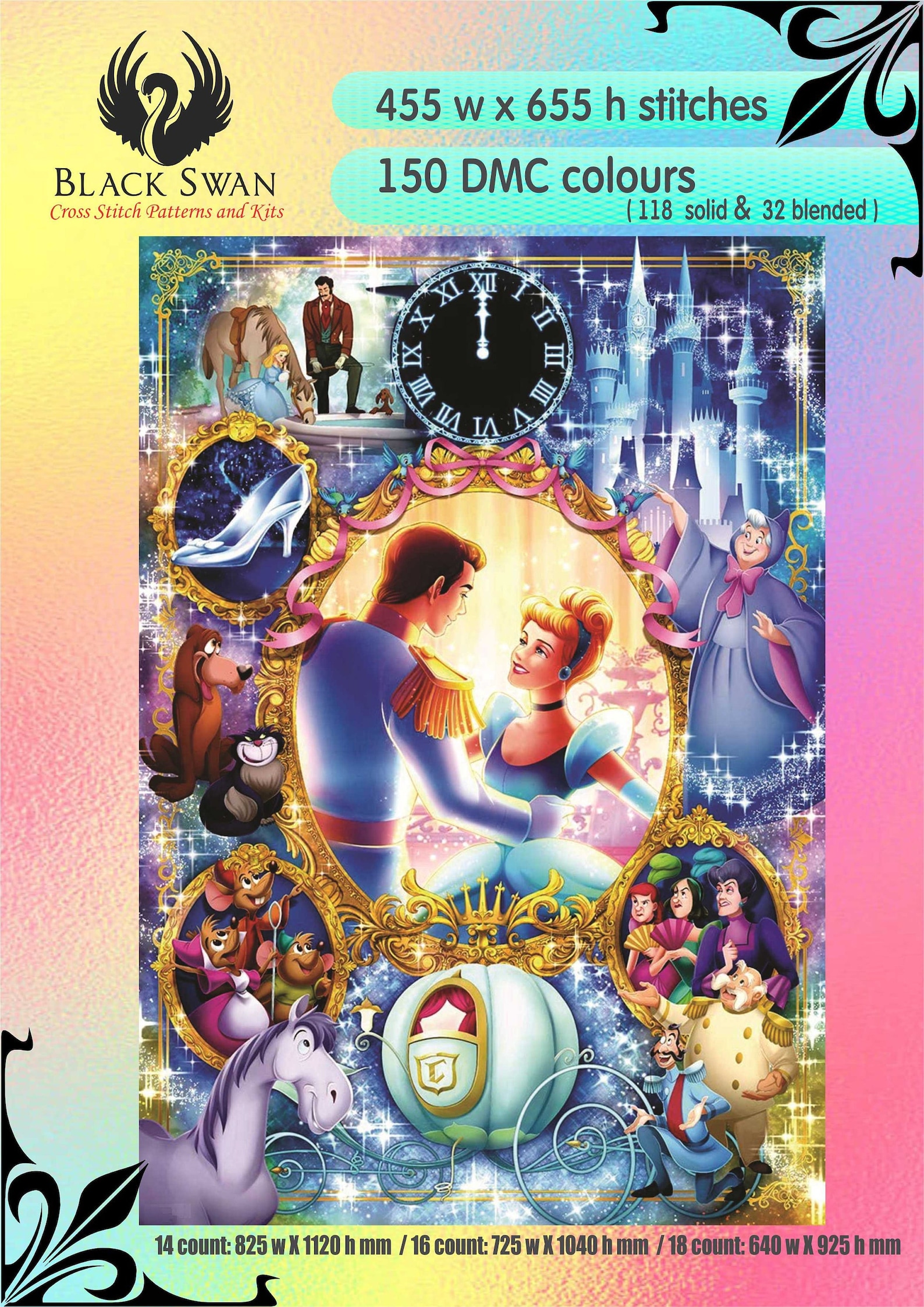 Cinderella the Princess Tea Party - Chart Counted Cross Stitch Pattern ...