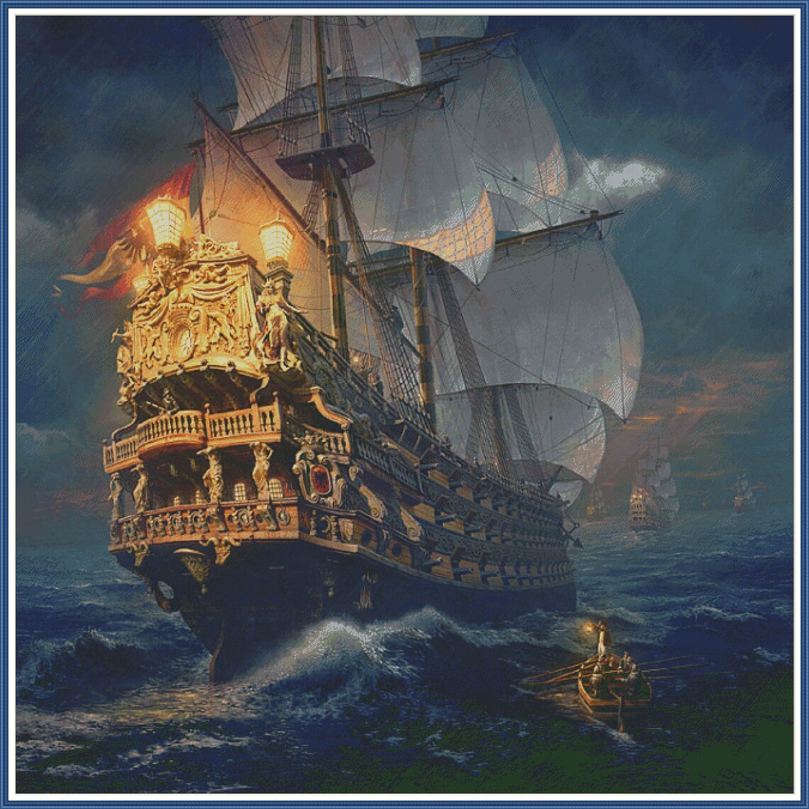 The Battle of Trafalgar - Chart Counted Cross Stitch Pattern Craft PDF ...