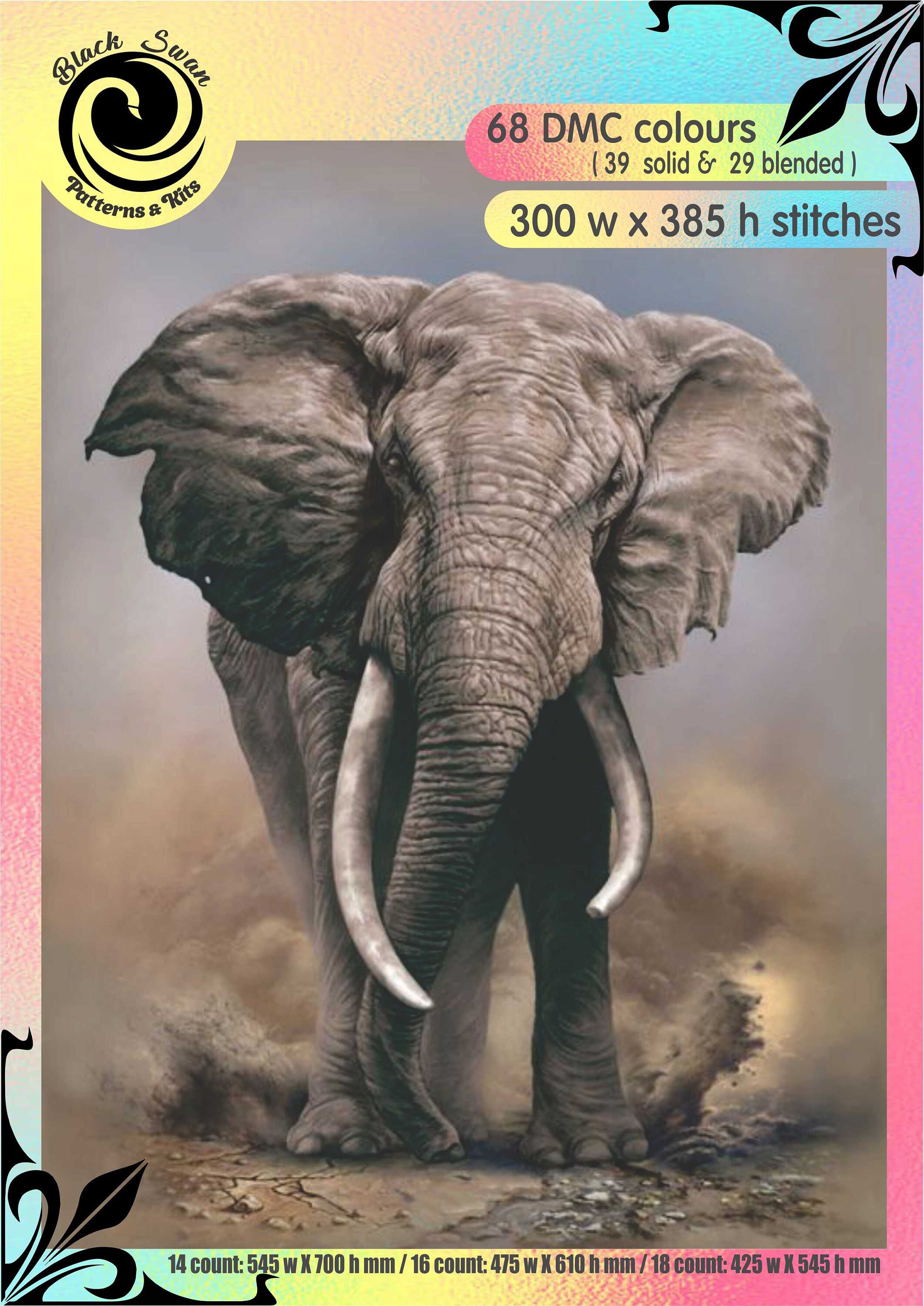 Elephant - Chart Counted Cross Stitch Pattern Craft PDF - Etsy UK