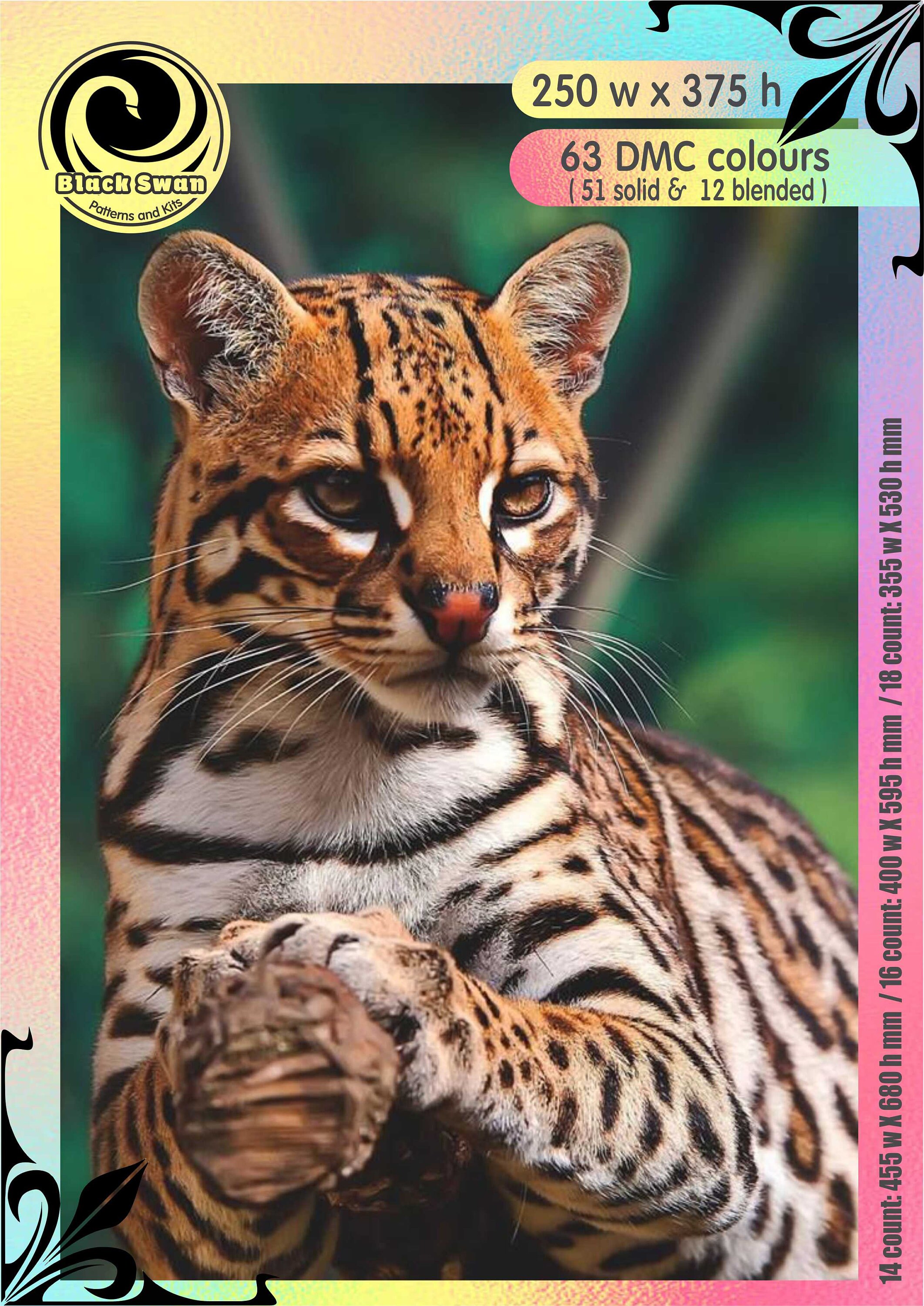 Resting Ocelot Counted Cross Stitch Pattern (PDF) - Etsy