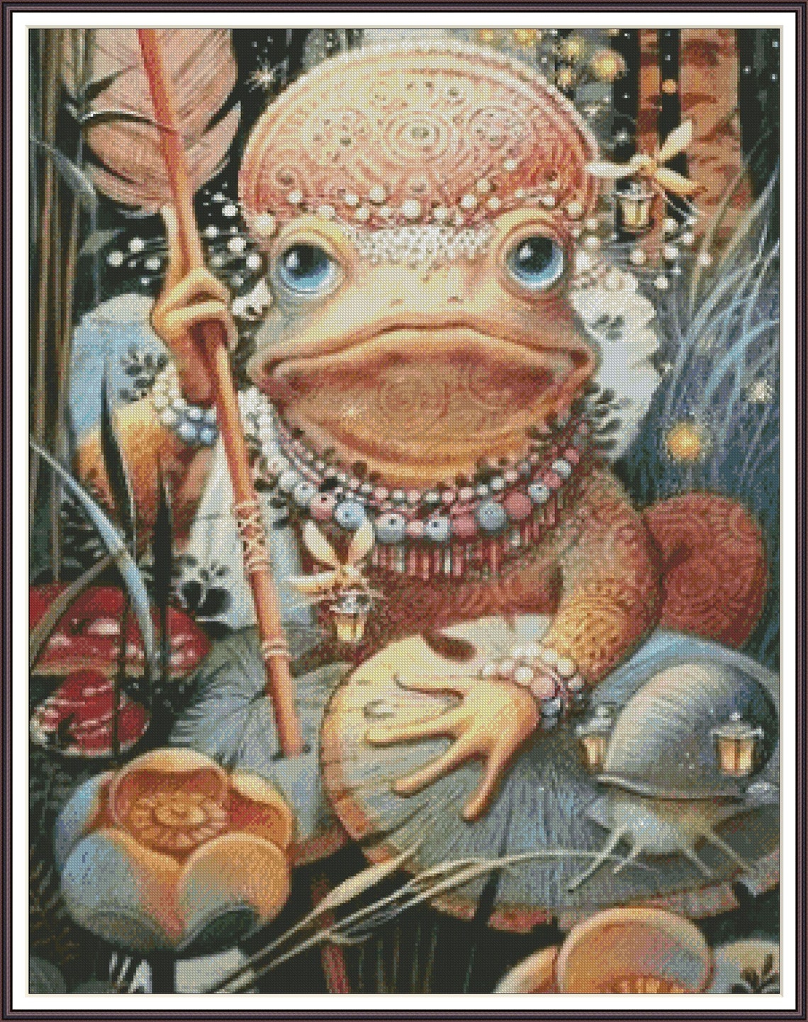Princess Frog Mermaid - Chart Counted Cross Stitch Pattern Craft PDF - Etsy