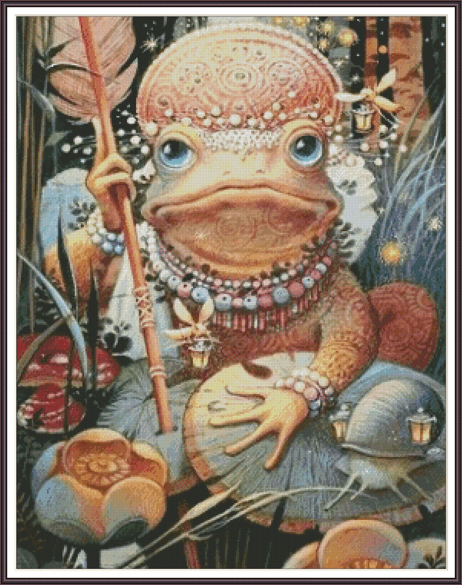 Princess Frog Mermaid - Chart Counted Cross Stitch Pattern Craft PDF - Etsy