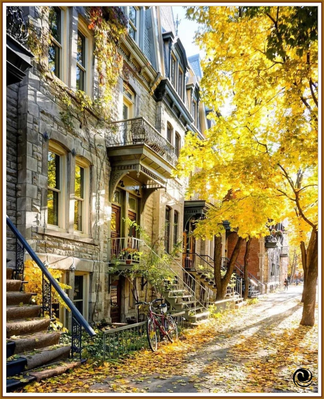 Autumn in the Streets of Montreal - Chart Counted Cross Stitch Pattern ...