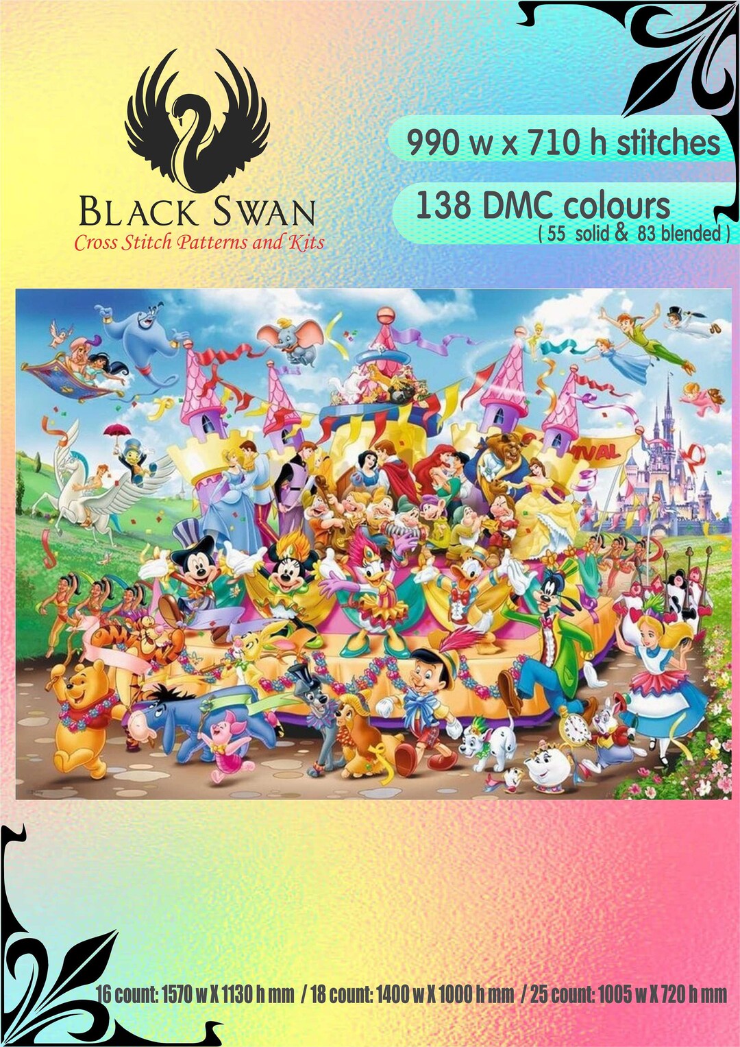 Festive Parade - Chart Counted Cross Stitch Pattern Craft PDF - Etsy