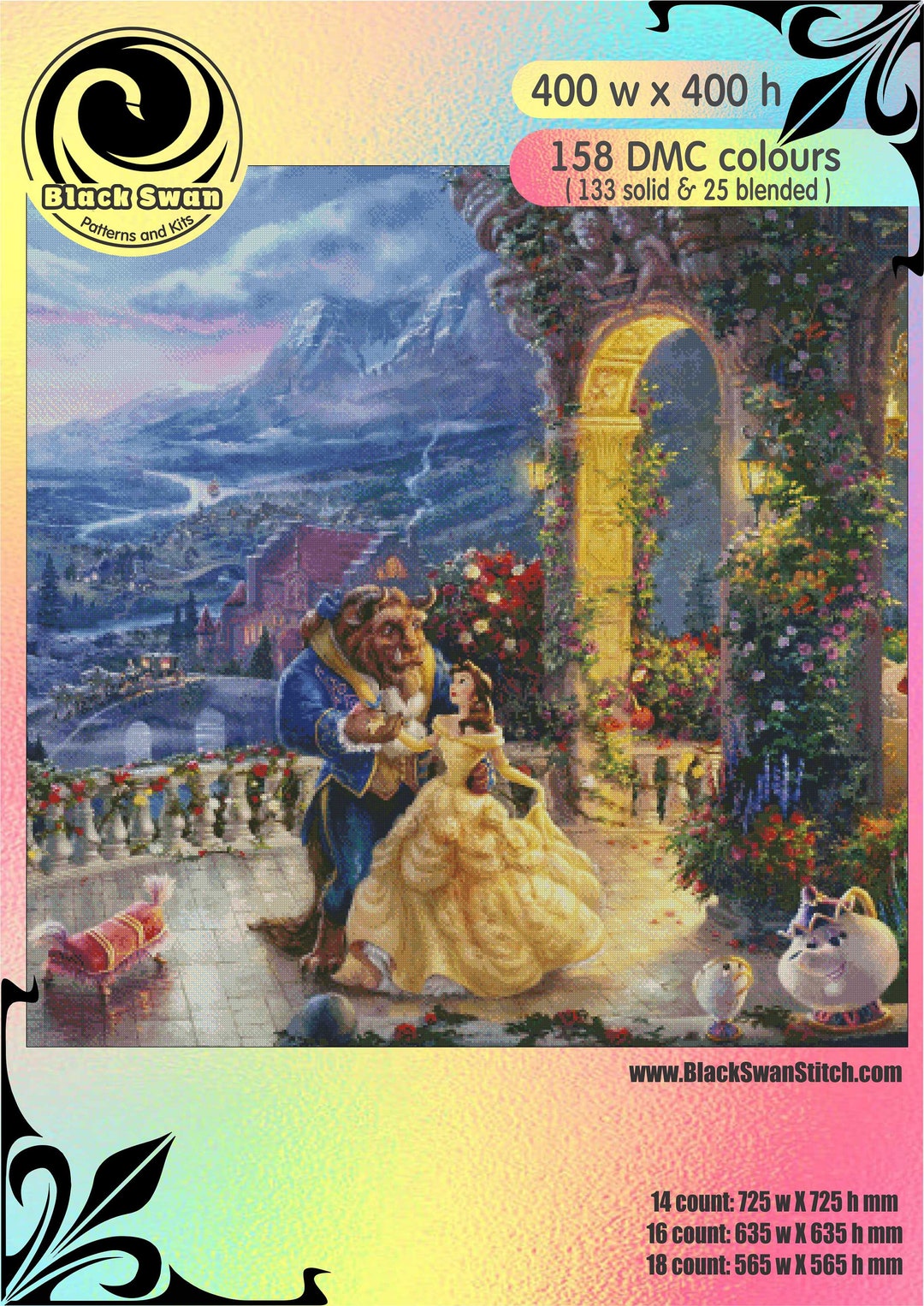 Beauty and the Beast Ariel (the Little Mermaid) Festive Parade - Chart ...