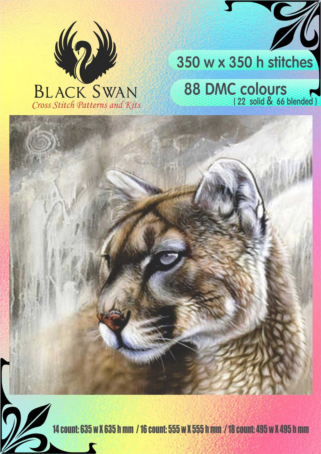 Clouded Leopard - Chart Counted Cross Stitch Pattern Craft PDF - Etsy