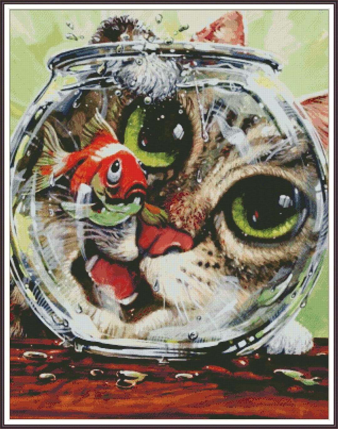 Food Chain Dreaming Cat Wild Cats - Chart Counted Cross Stitch Pattern ...