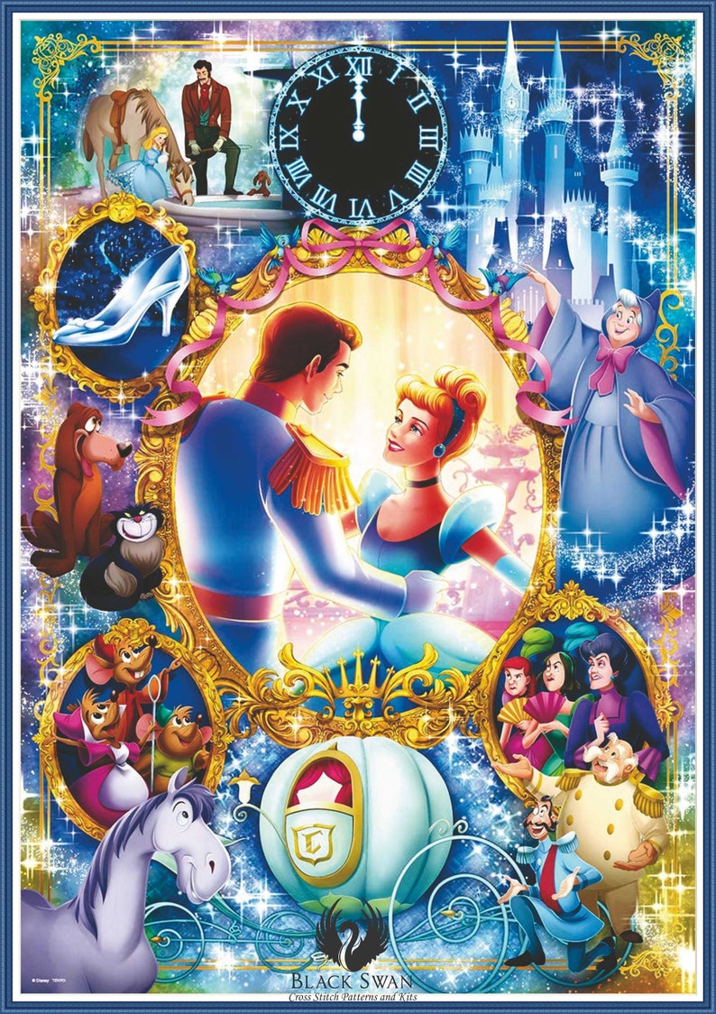 Cinderella the Princess Tea Party - Chart Counted Cross Stitch Pattern ...