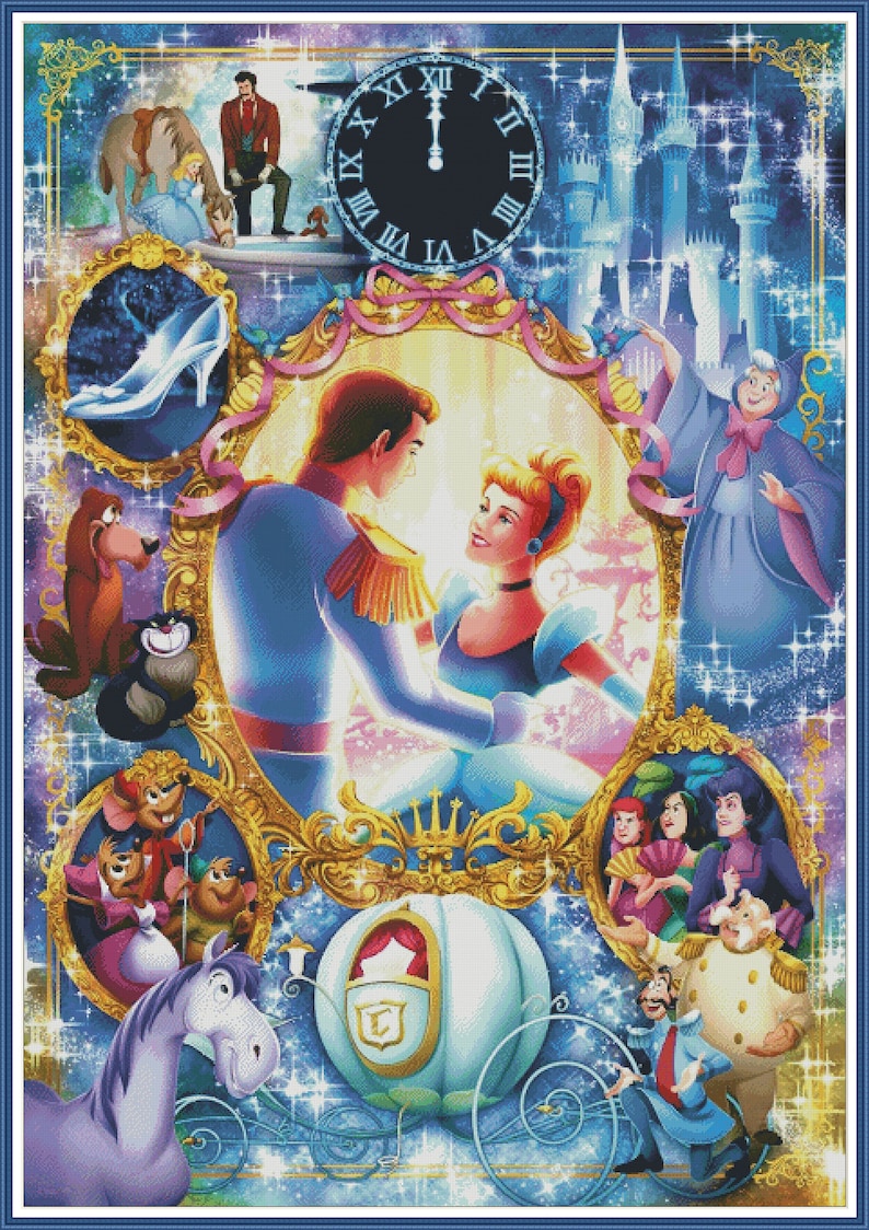 Cinderella the Princess Tea Party - Chart Counted Cross Stitch Pattern ...