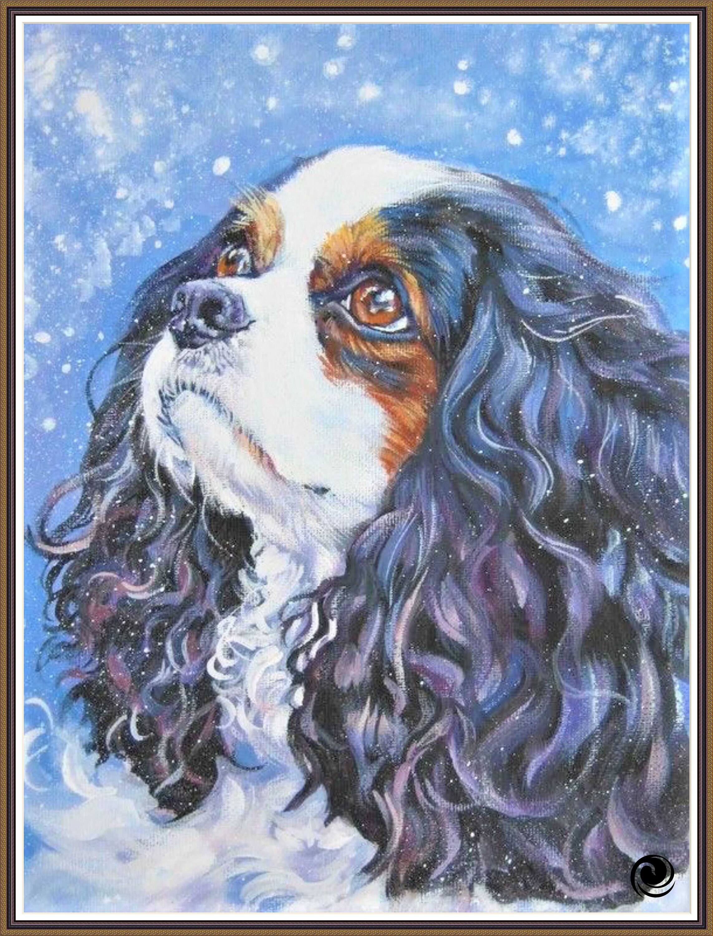 Cavalier King Charles Spaniel Cross Stitch Pattern (PDF) - Etsy