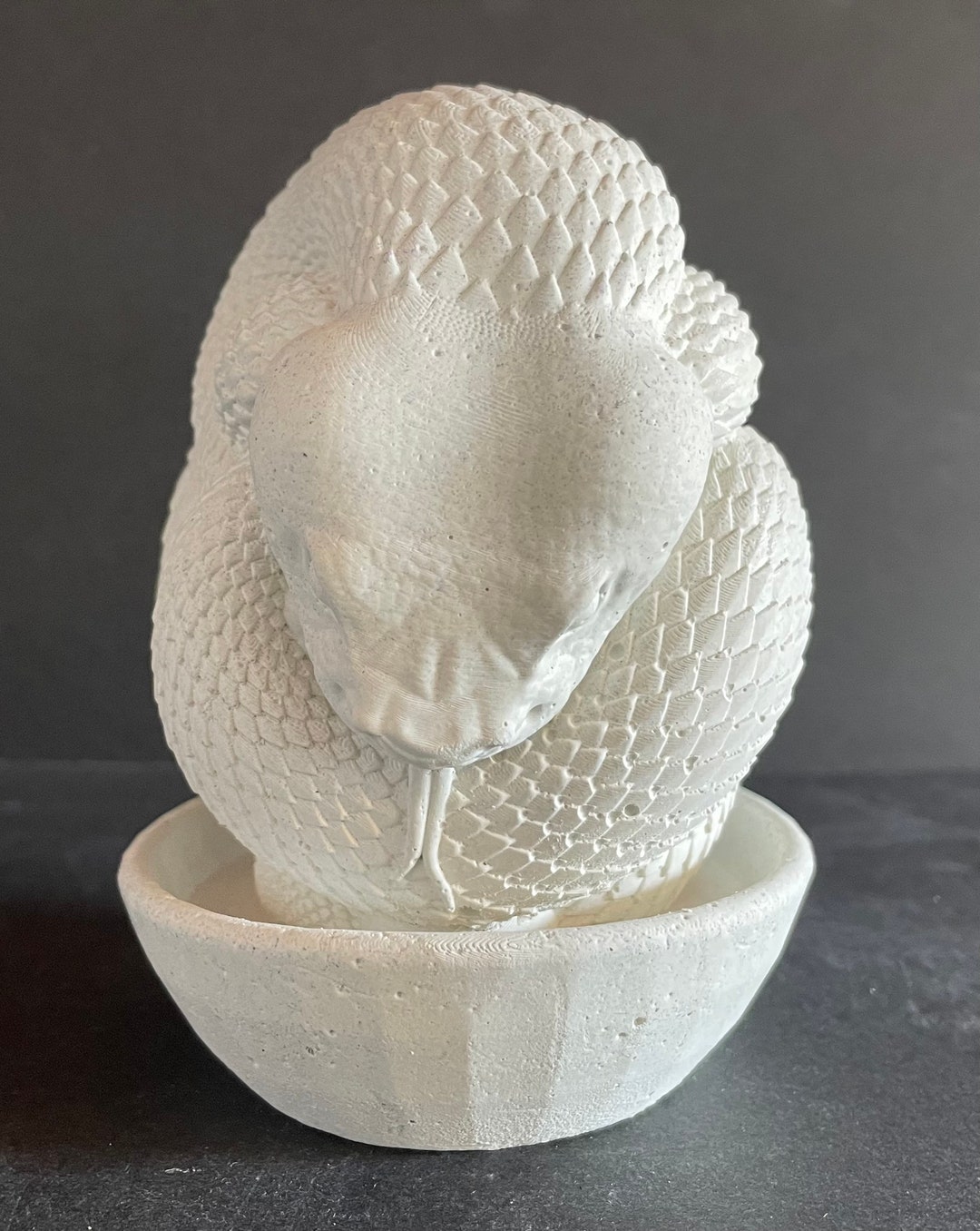 Cement SNAKE Reptile Concrete 5 Inch HANDMADE Great Gift Idea JLK - Etsy